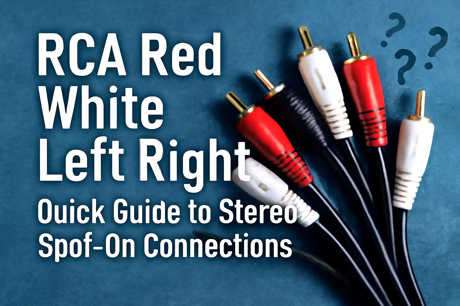 RCA Red White Left Right: Quick Guide to Stereo Spot‑On Connections